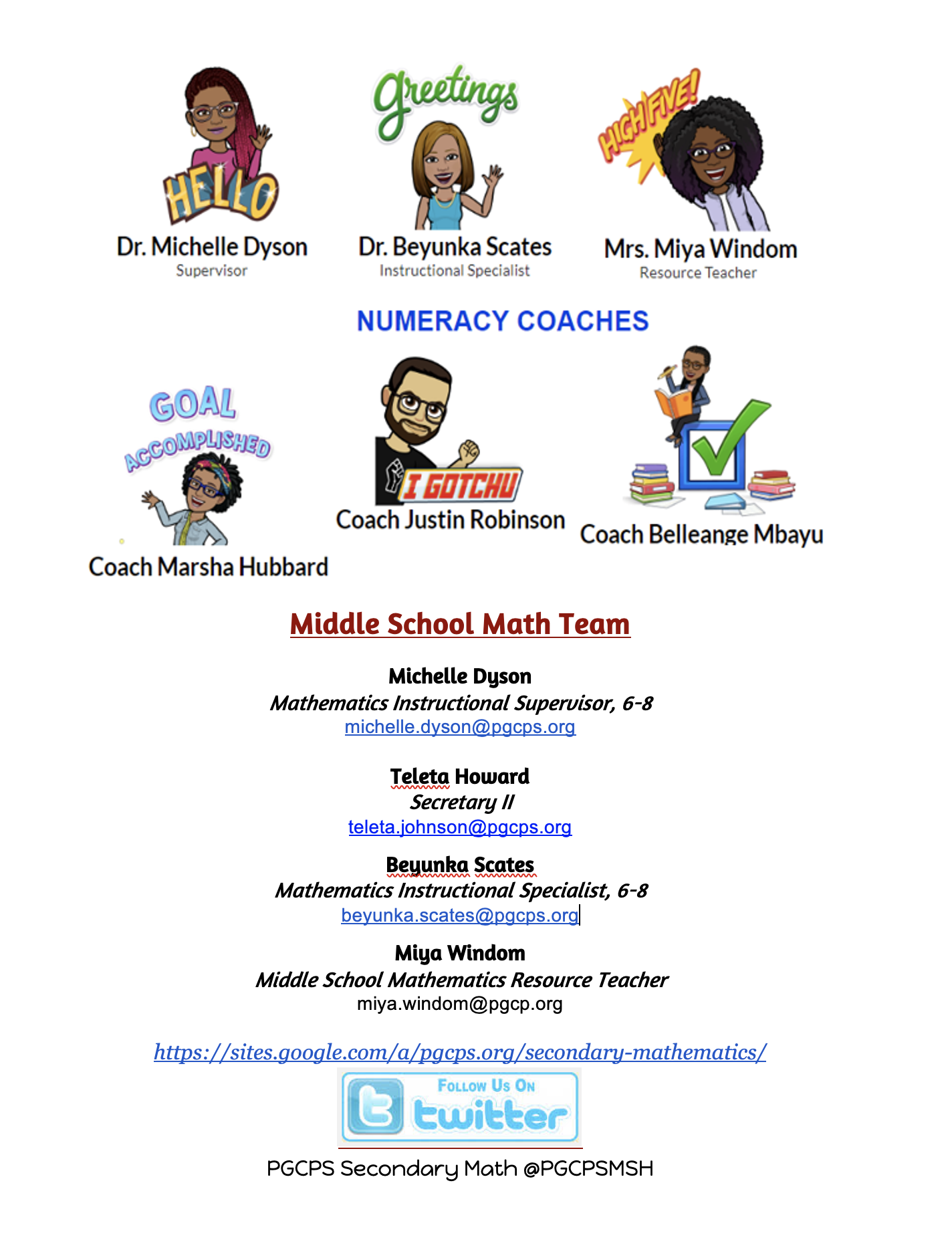 Middle School Mathematics